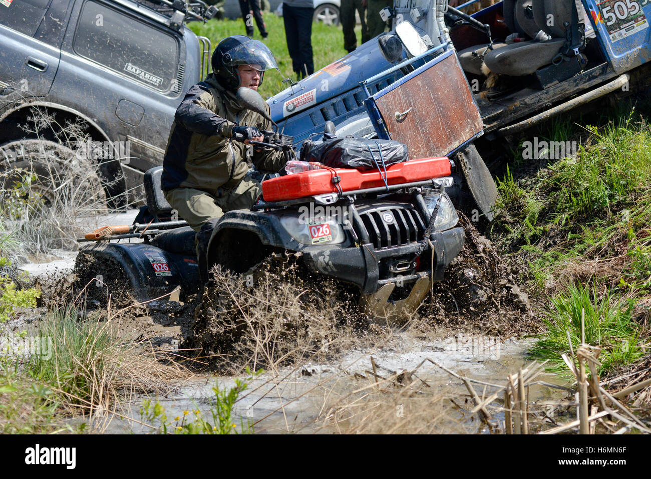 cars moving on the off road Stock Photo - Alamy