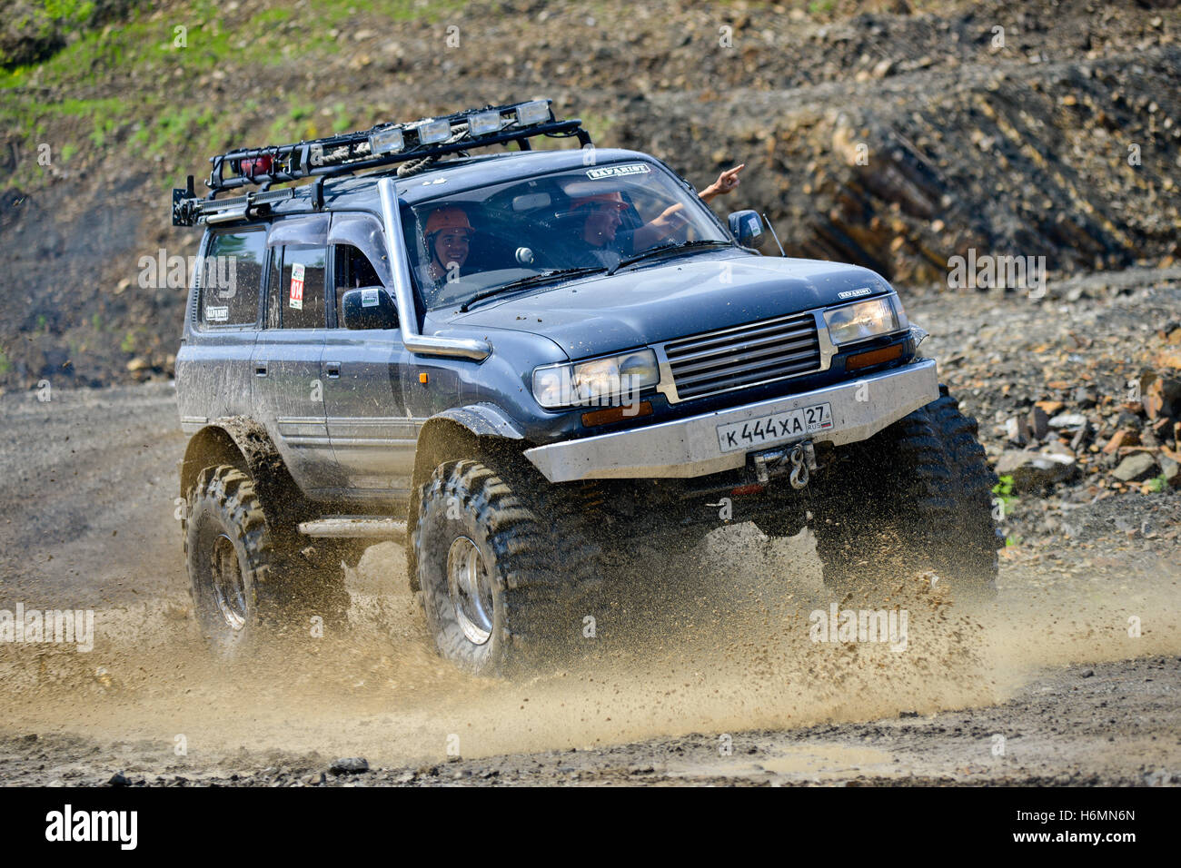 cars moving on the off road at competitions Stock Photo - Alamy