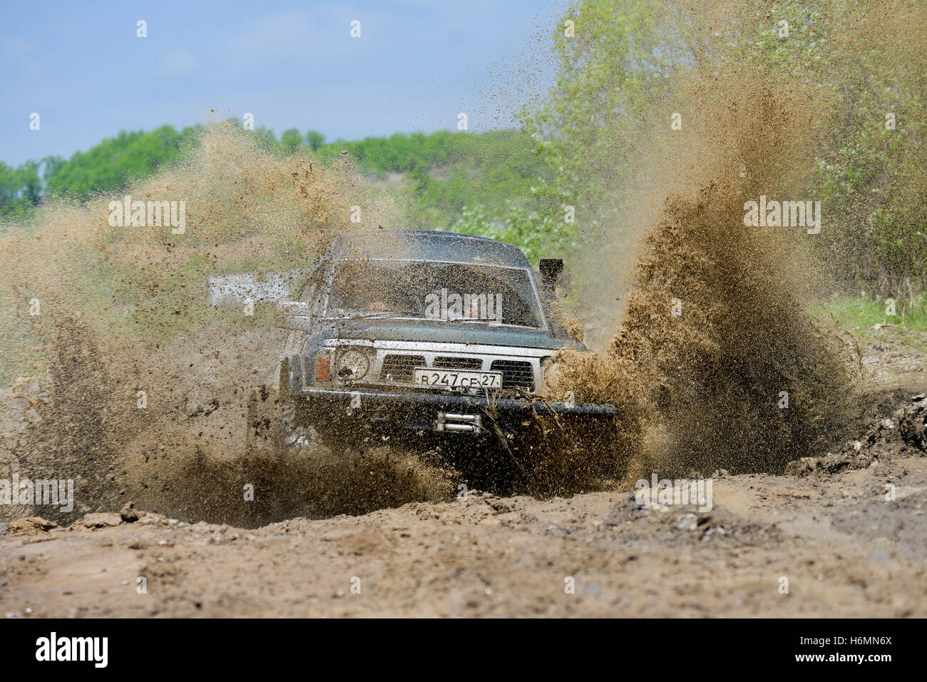 cars moving on the off road at competitions Stock Photo - Alamy