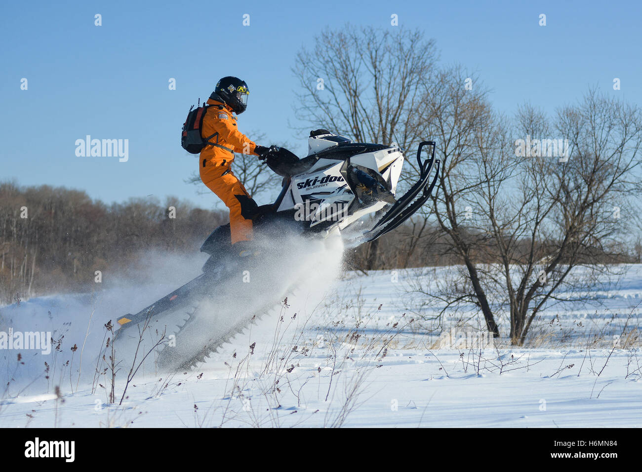 Person mountain bike skiing hi-res stock photography and images - Alamy