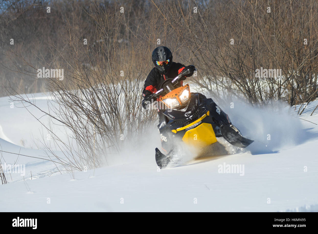 Man on snowmobile in hi-res stock photography and images - Alamy
