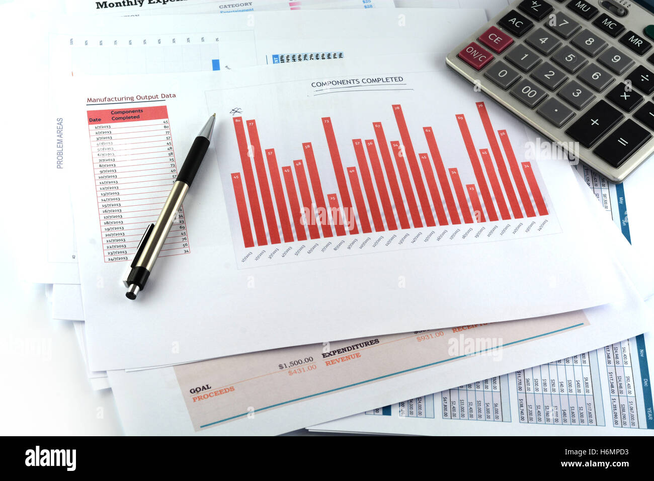 business chart report Stock Photo - Alamy