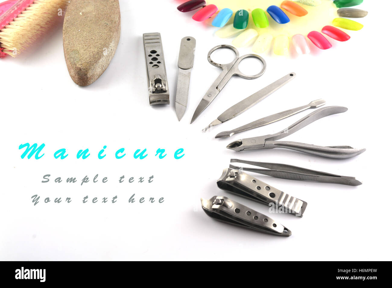 Tools of a manicure set Stock Photo - Alamy
