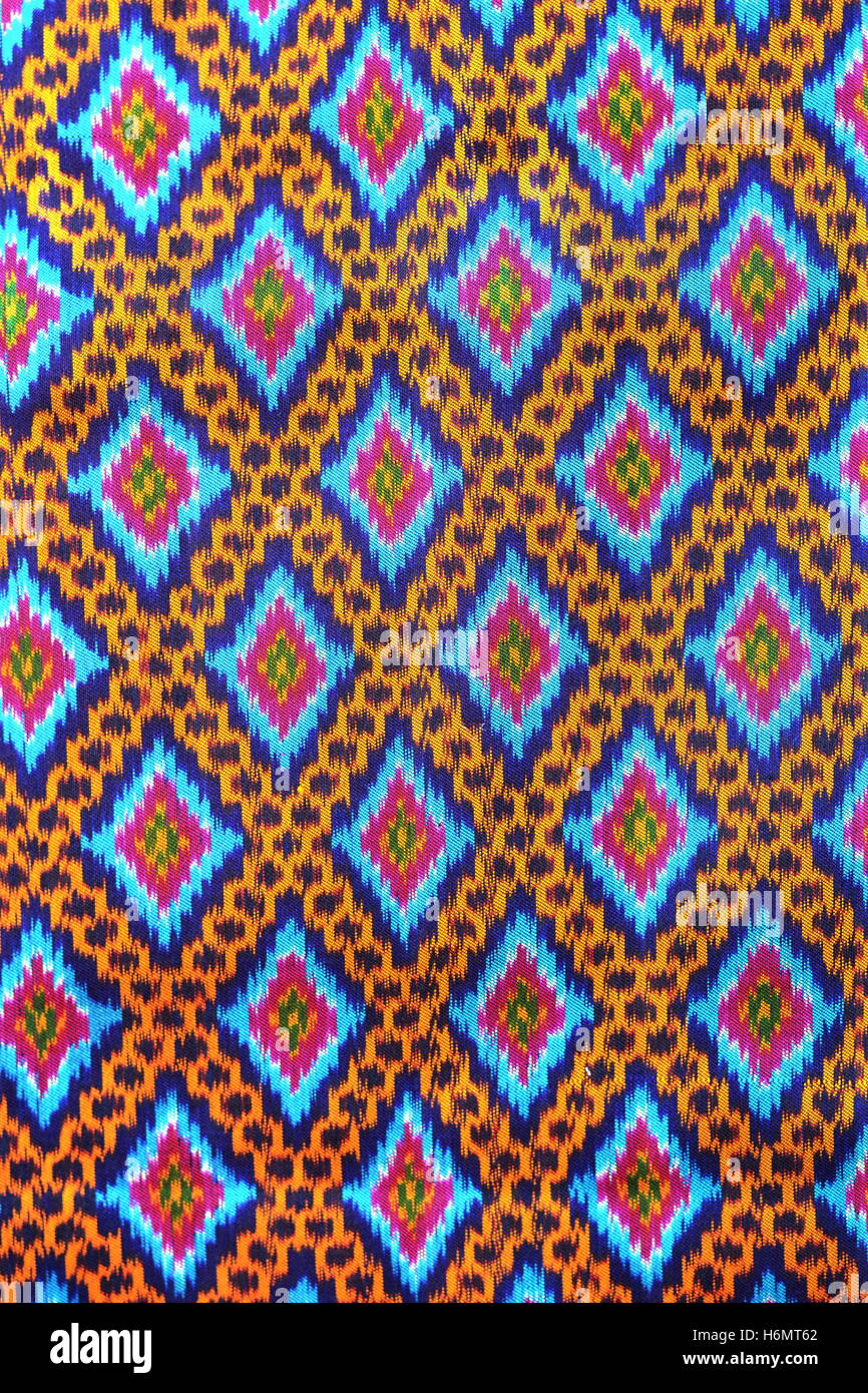 Colorful batik cloth fabric background Stock Photo - Alamy