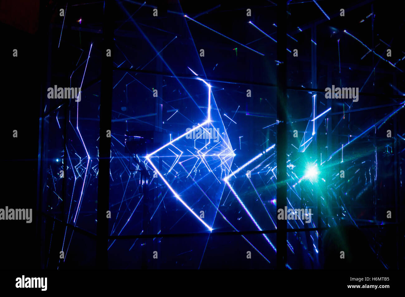 Blue laser background hi-res stock photography and images - Alamy