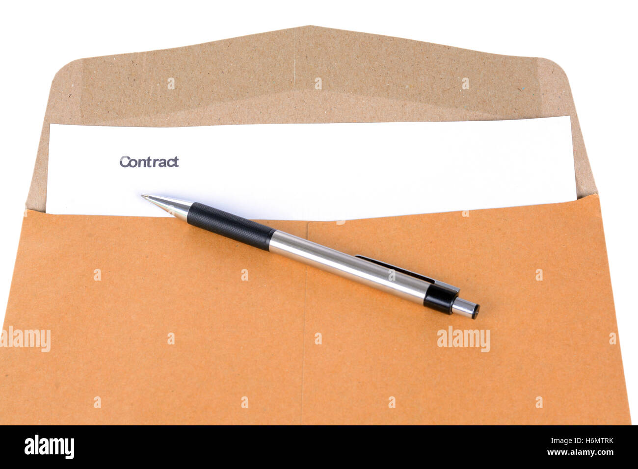 contract, contract in folder Stock Photo - Alamy