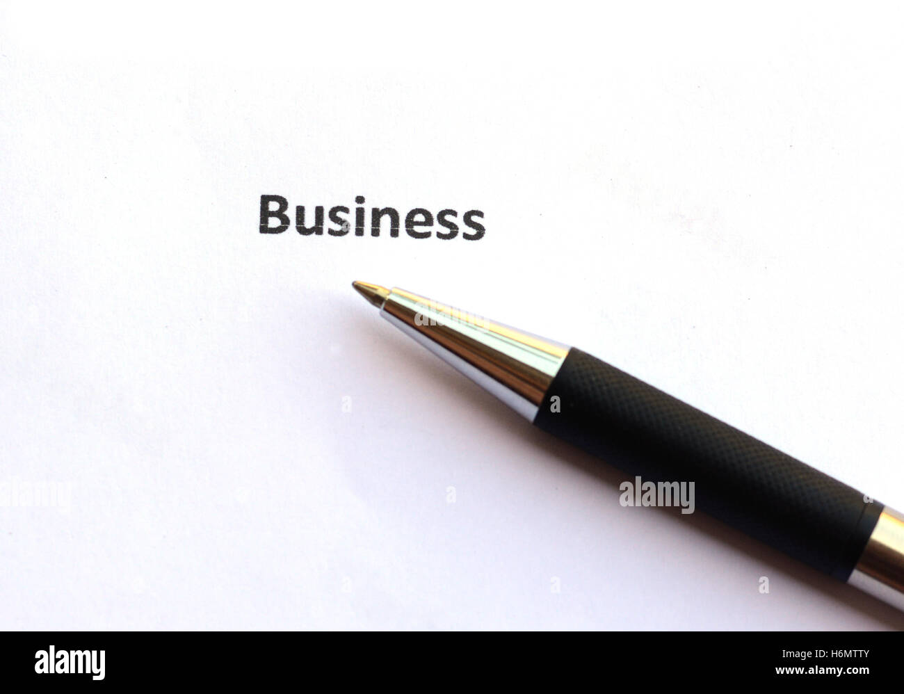 business with pen isolated Stock Photo - Alamy