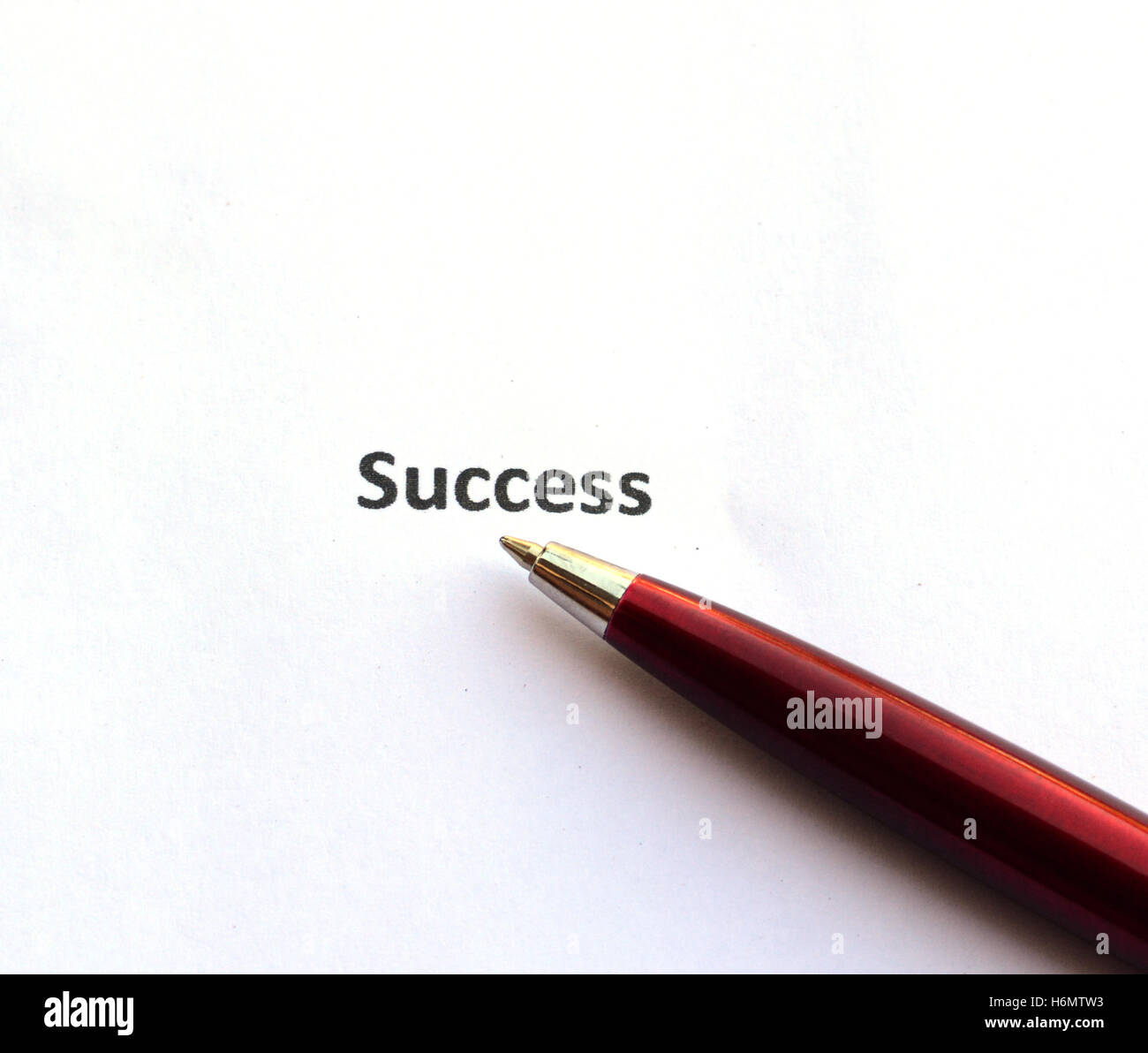 success with pen Stock Photo - Alamy