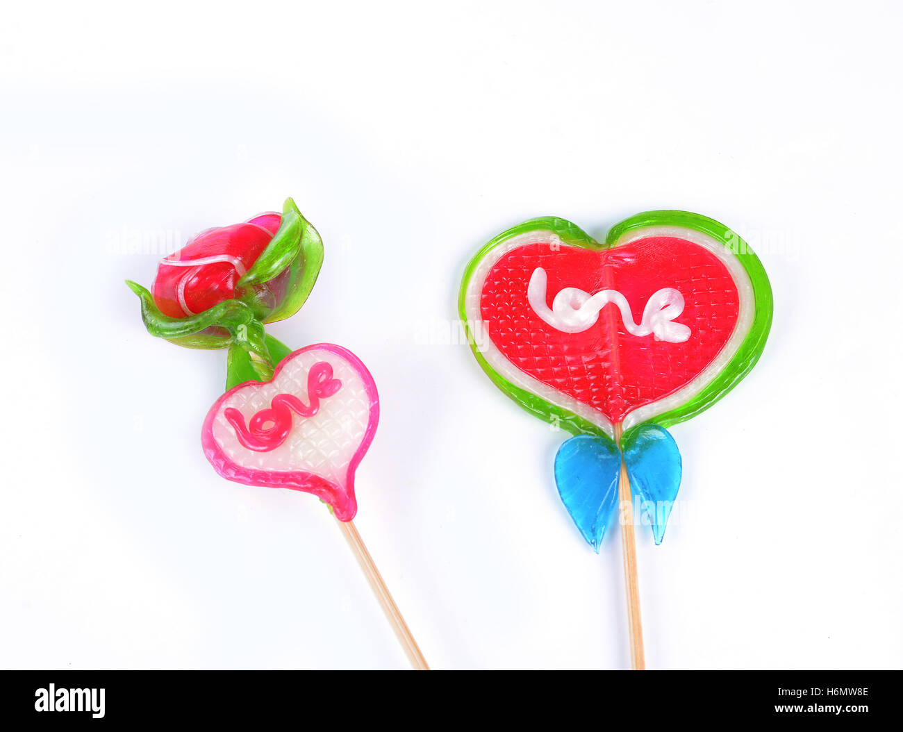 heart candy with love word Stock Photo - Alamy