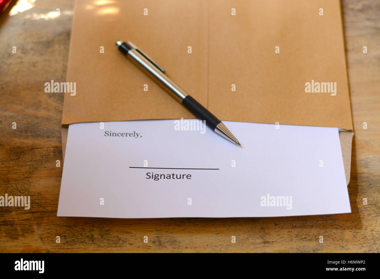 signature with pen Stock Photo - Alamy