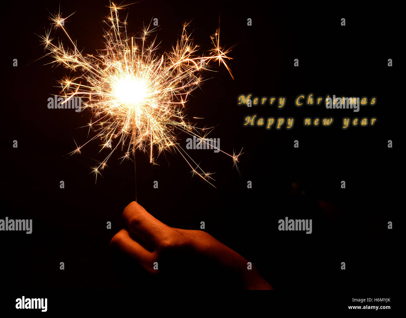 Christmas newyear party sparkler hi-res stock photography and images ...