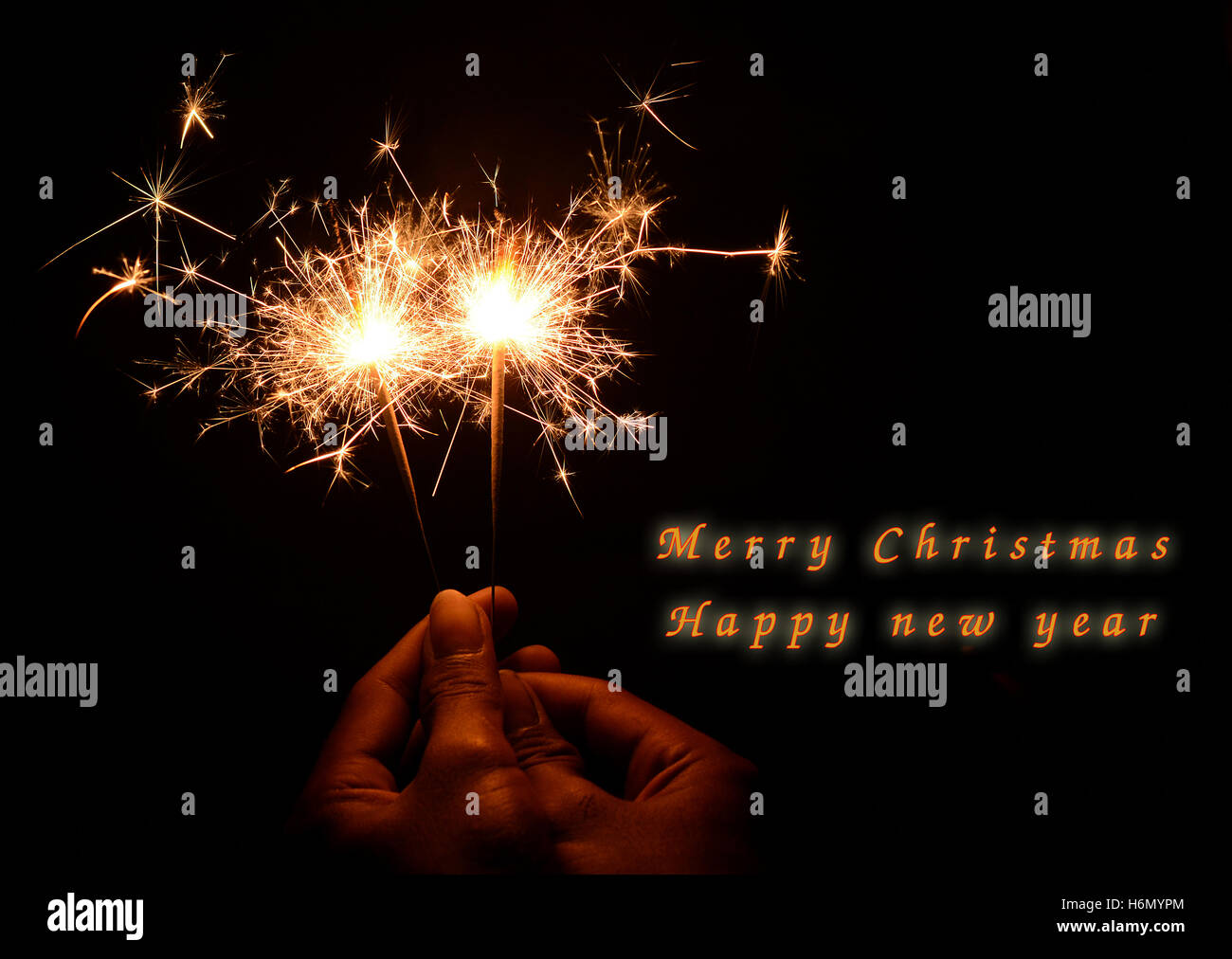 Christmas newyear party sparkler hi-res stock photography and images ...