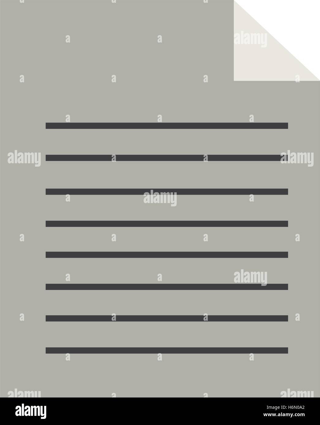 silhouette sheet with lines corner bend vector illustration Stock ...