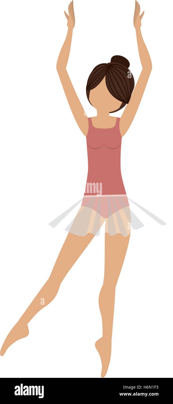 colorful dancer clears behind fifth position vector illustration Stock ...