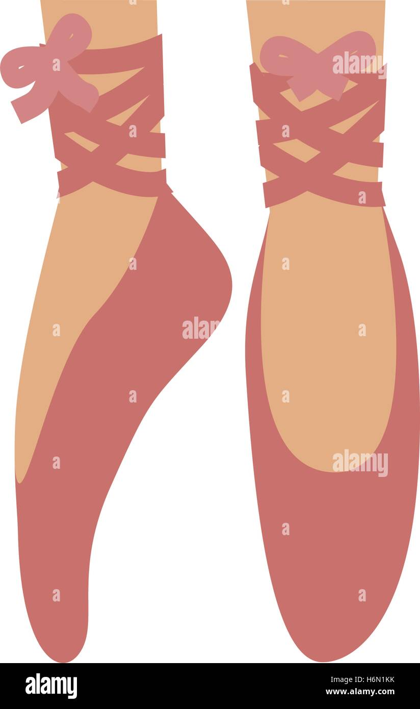 colorful with ballet dance shoes vector illustration Stock Vector Image ...