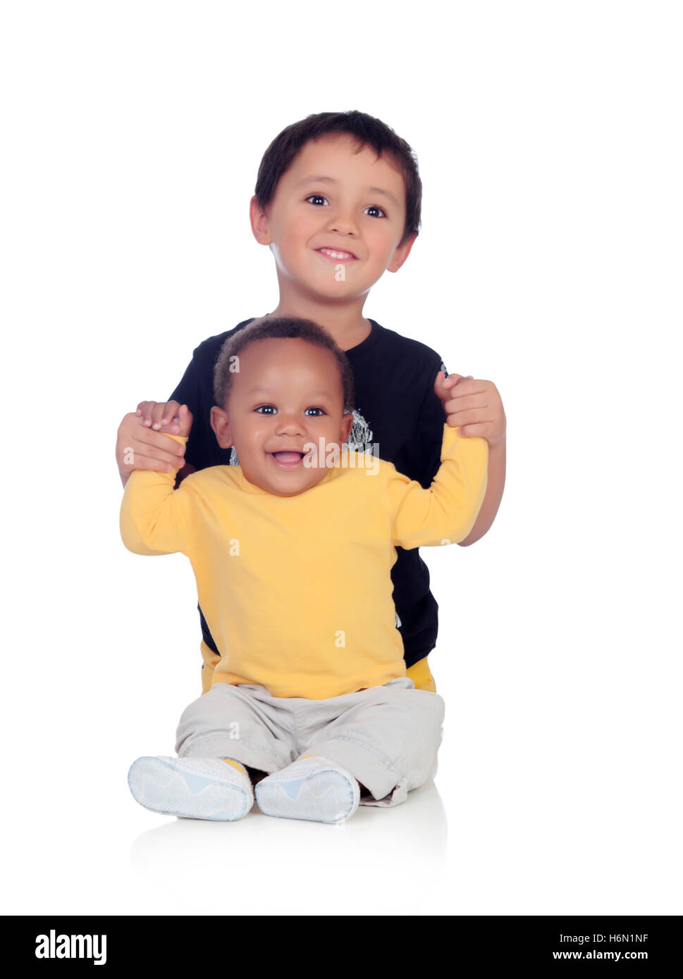 Two brothers hug Cut Out Stock Images & Pictures - Alamy