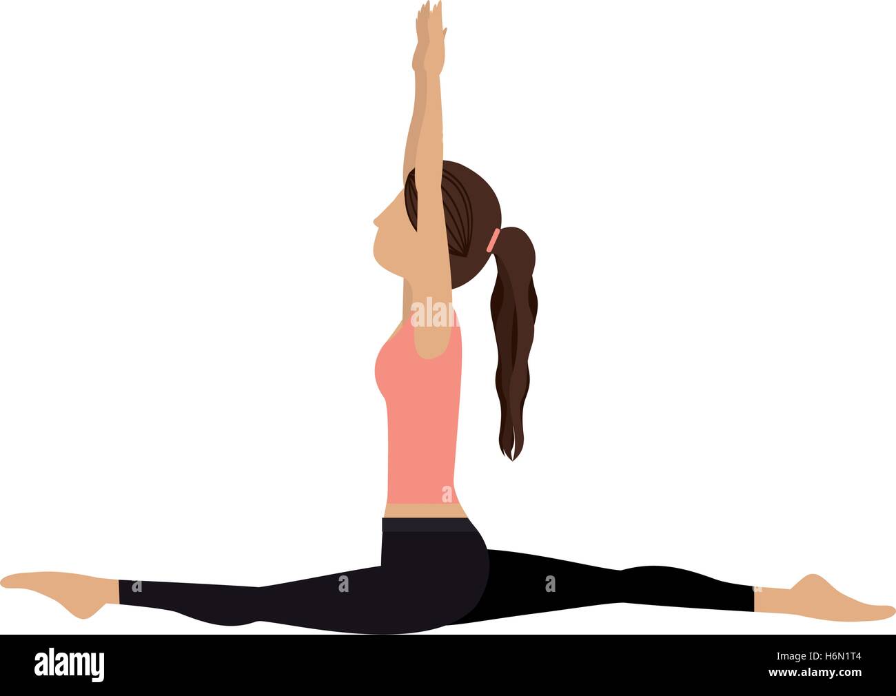 Monkey pose yoga Stock Vector Images - Alamy