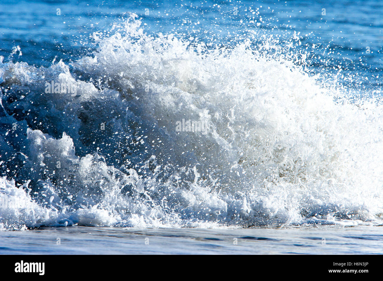 Breaking waves on beach Montrose Scotland UK Stock Photo - Alamy