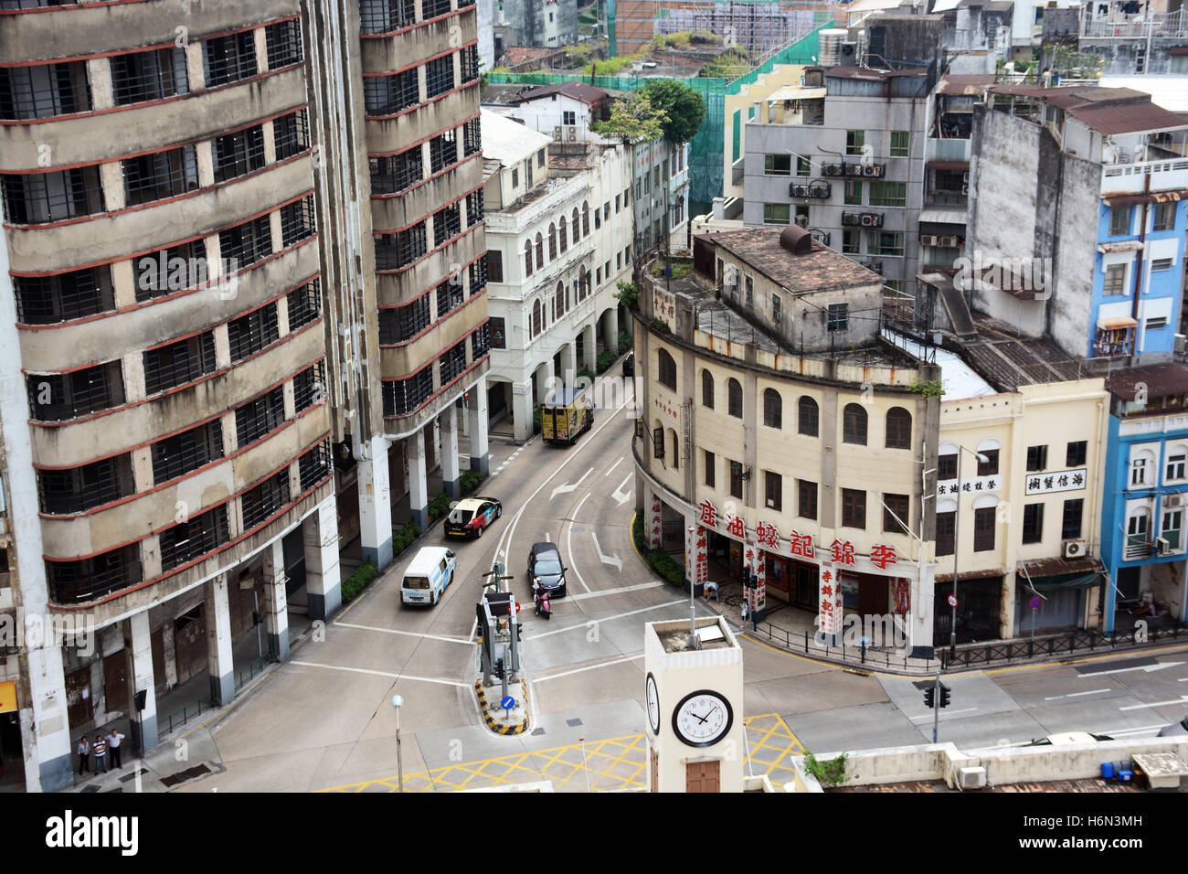 Macau old clock tower building hi-res stock photography and images - Alamy