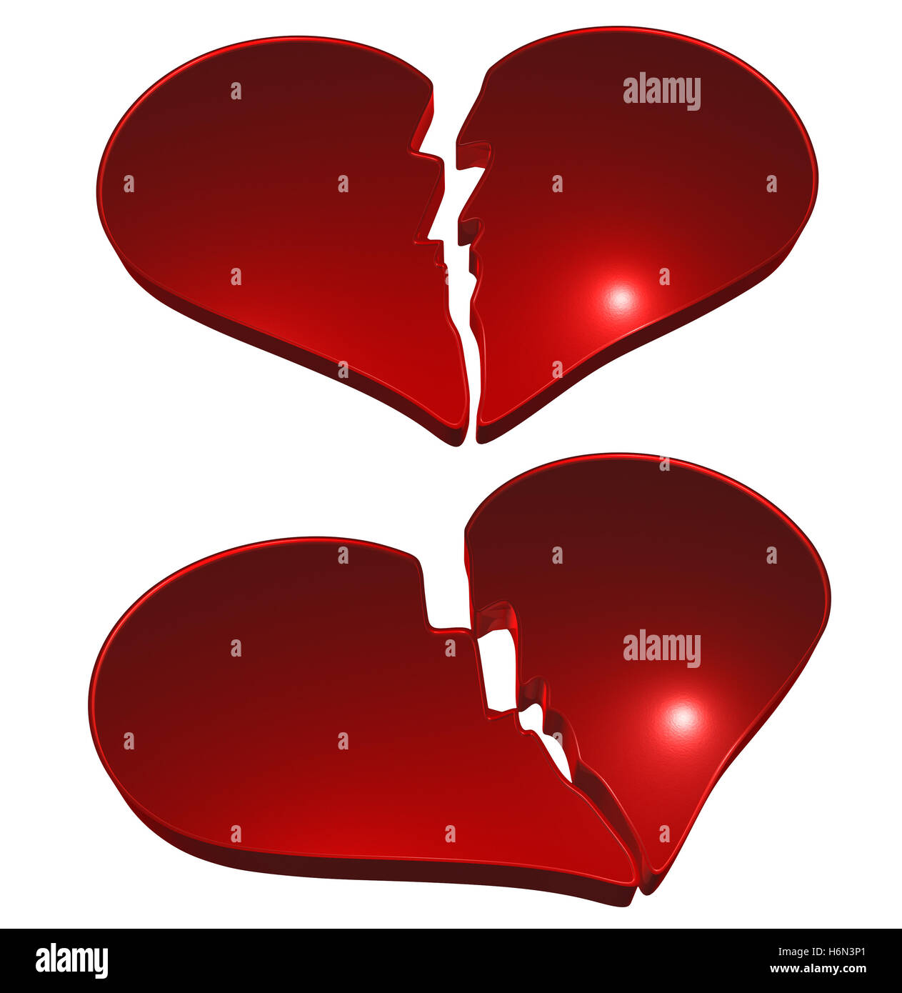 abstract - broken heart - 3d Stock Photo - Alamy