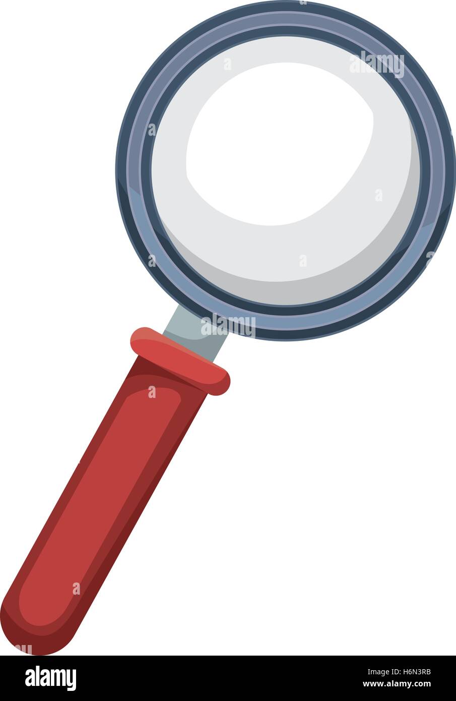 magnifying glass with red base vector illustration Stock Vector Image ...