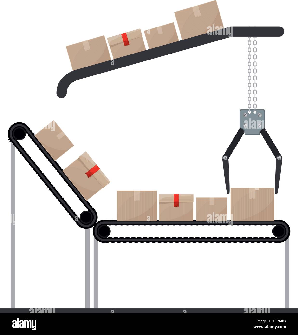 Conveyor Stock Vector Images - Alamy