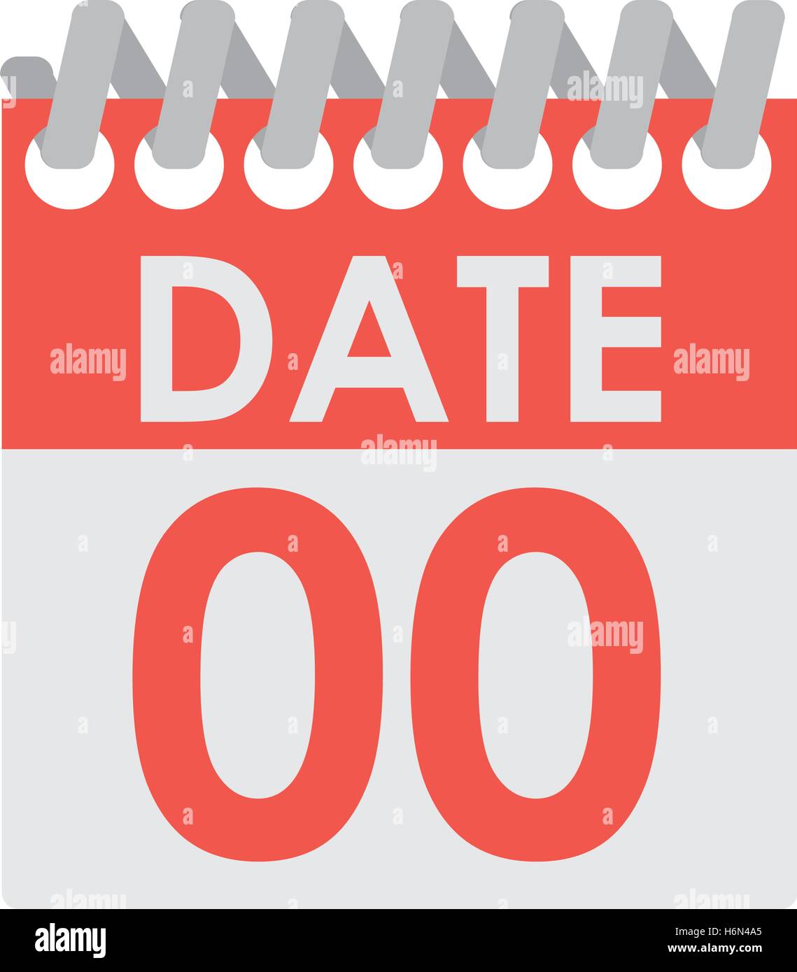 small calendar for organizer with rings vector illustration Stock ...