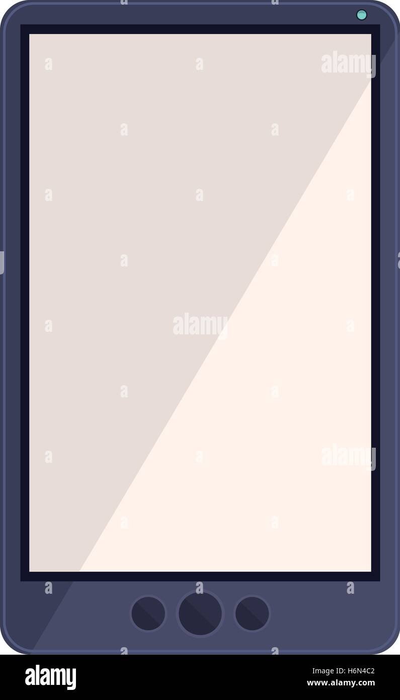 tech touch cellphone with buttons vector illustration Stock Vector ...