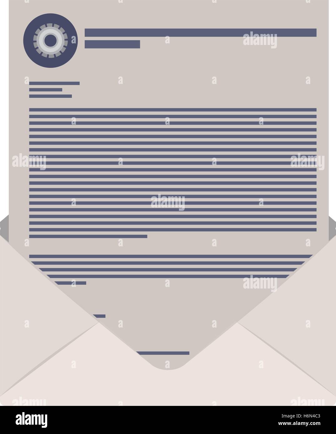 envelope with information in letter vector illustration Stock Vector ...