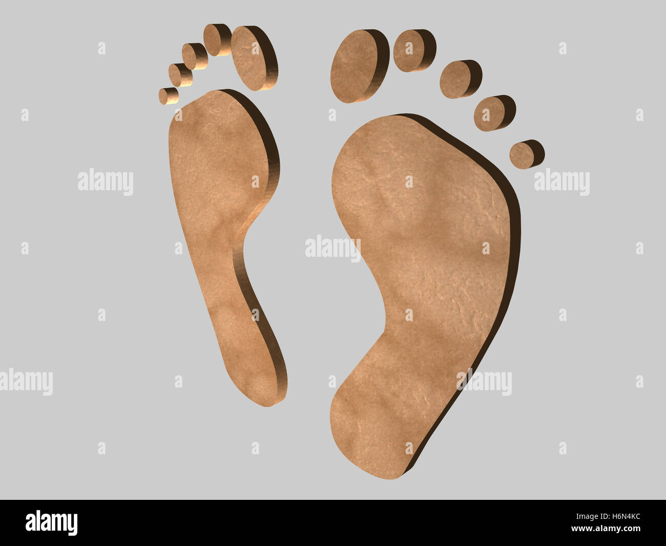 abstract - feet with fur - isolated - 3d Stock Photo - Alamy