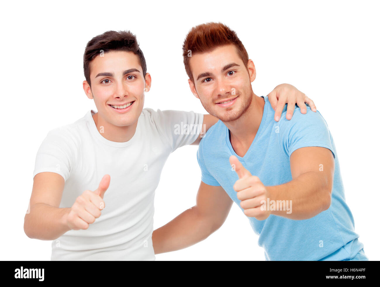Two handsome men best friends Cut Out Stock Images & Pictures - Alamy