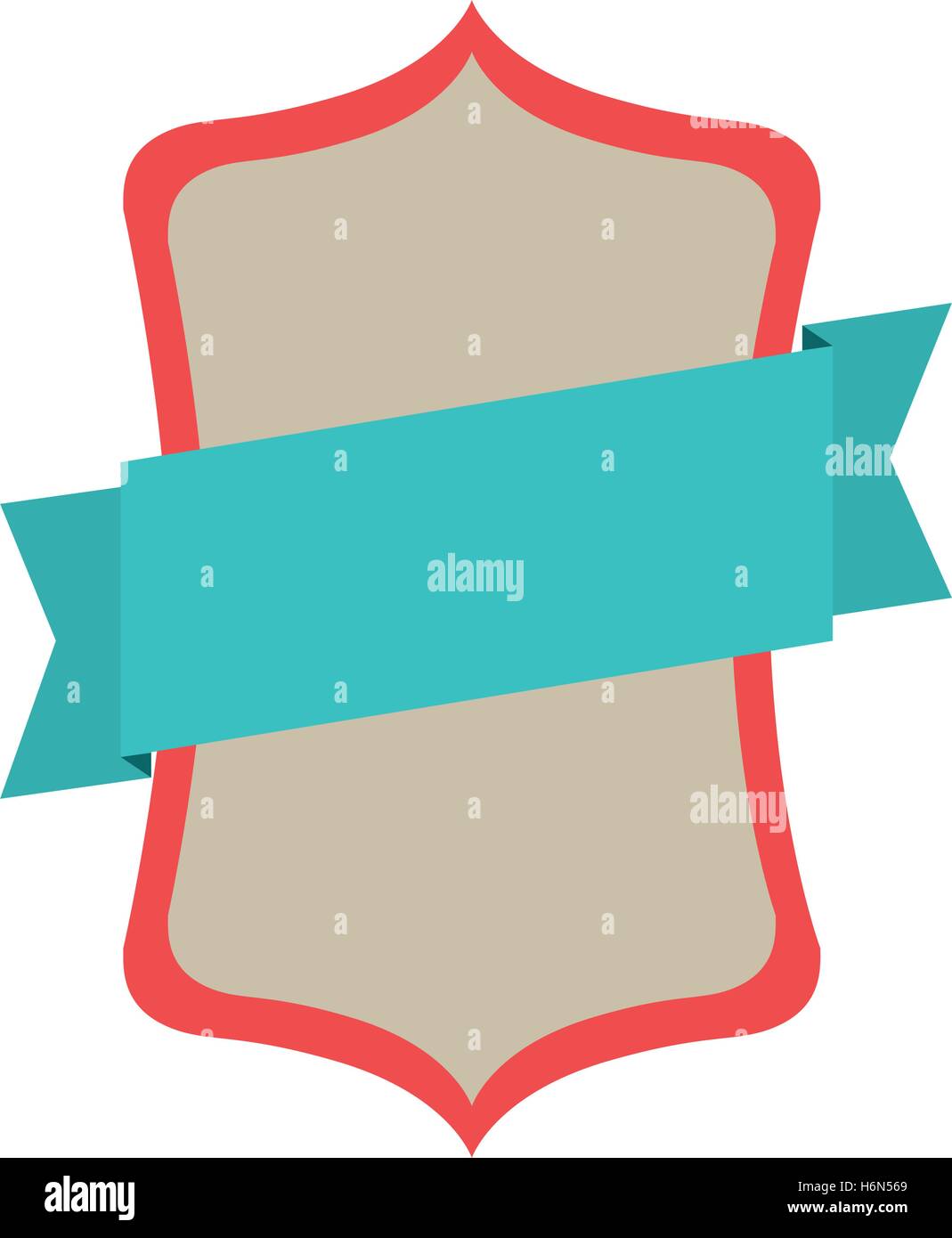 heraldic coat of arms with blue label and red border vector ...