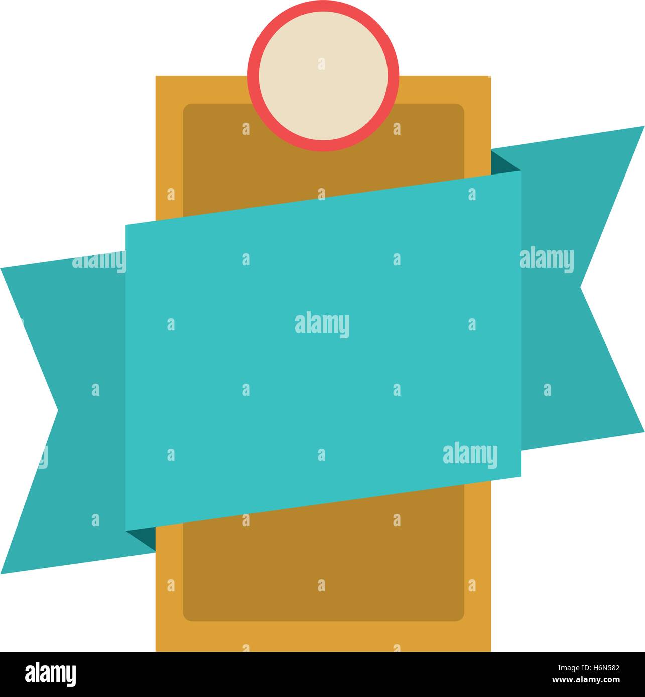 emblem heraldic with rectangle shape and blue label vector illustration ...