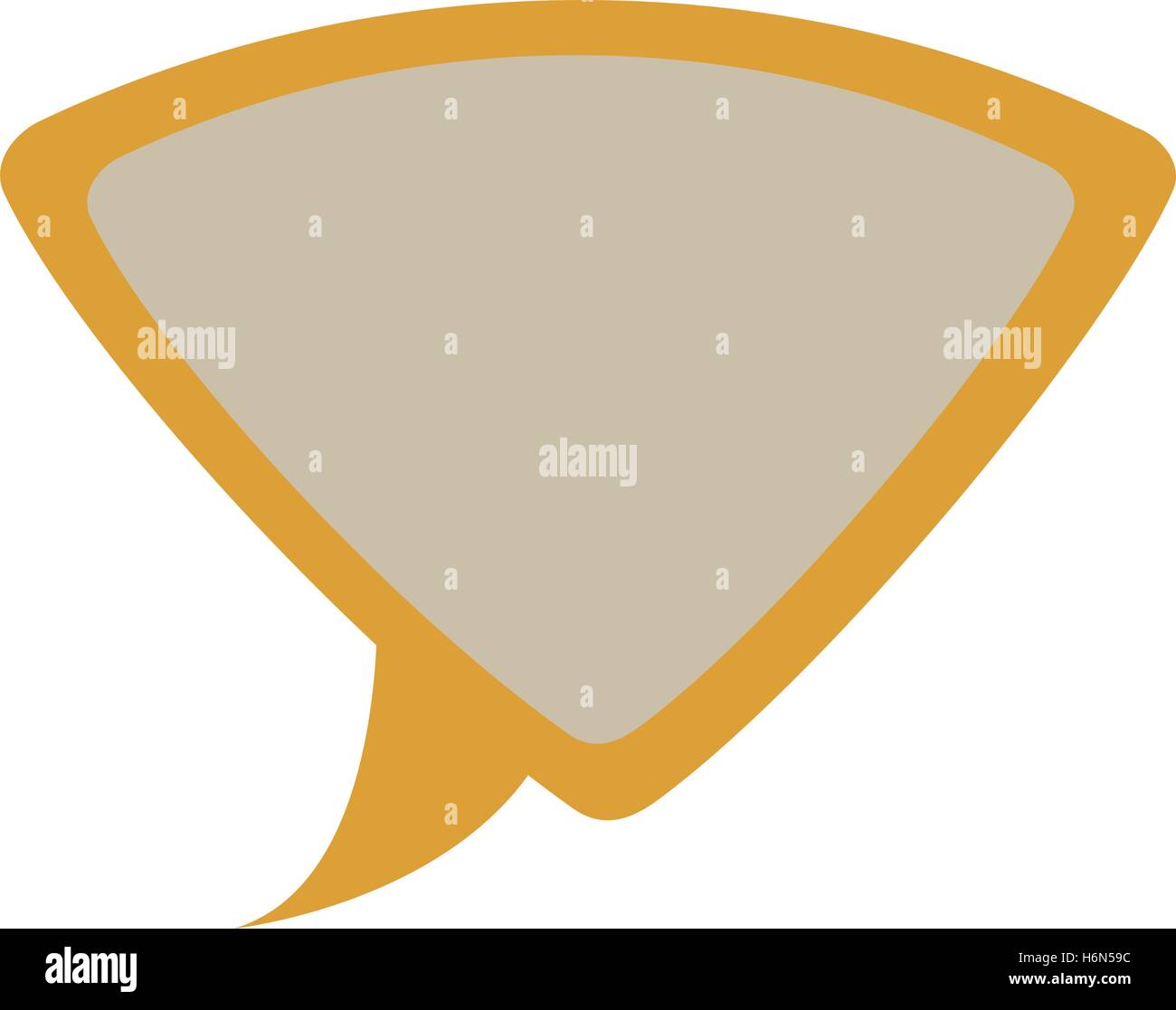 yellow silhouette dialog with triangle shape vector illustration Stock ...