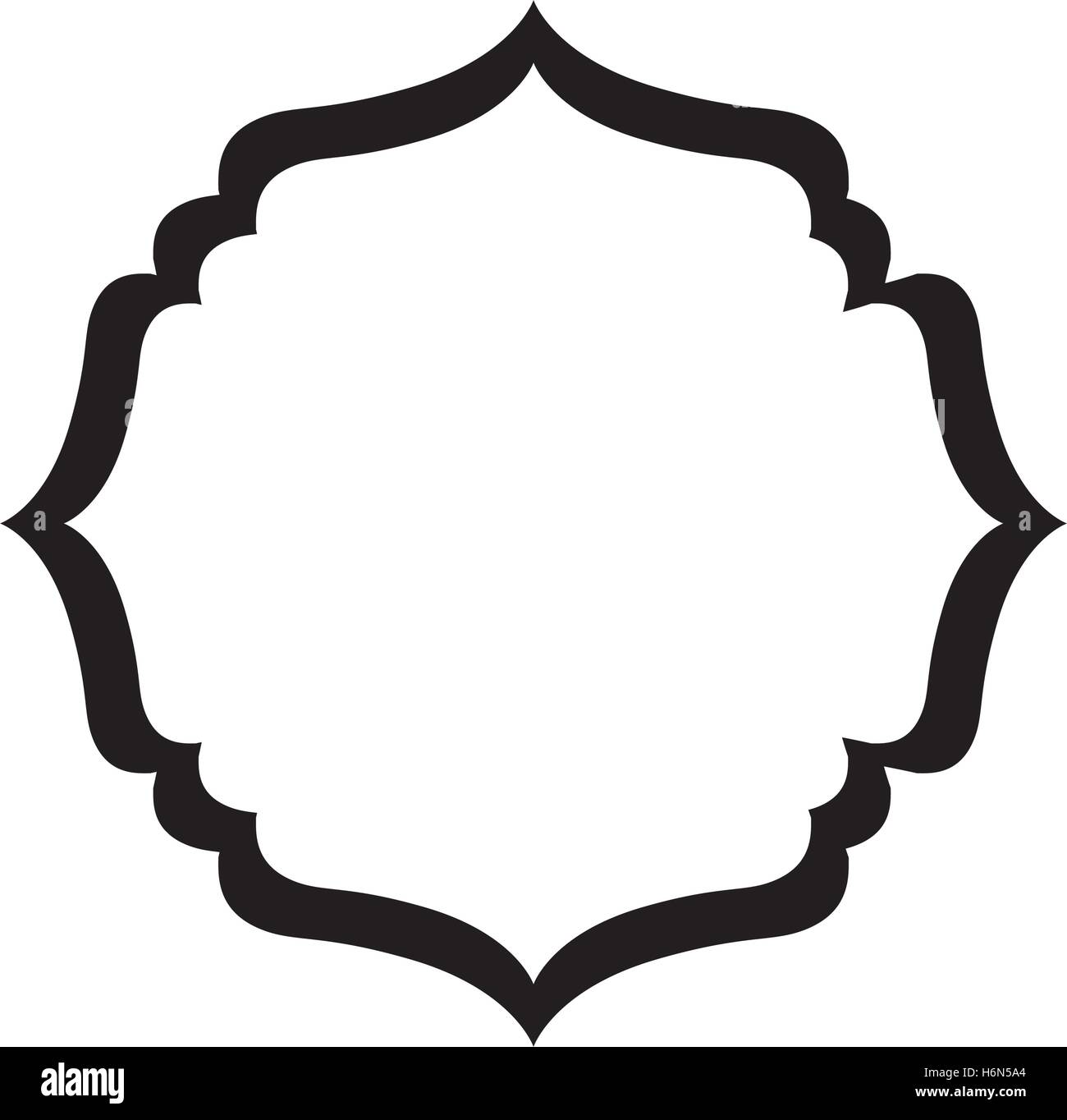 black silhouette heraldic decorative frame vector illustration Stock ...