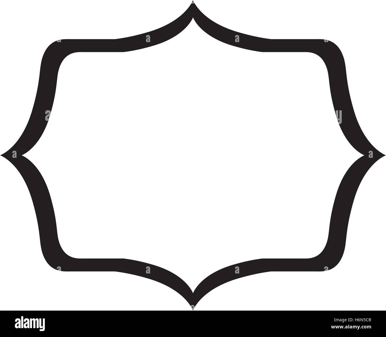 black silhouette heraldic decorative frame vector illustration Stock ...