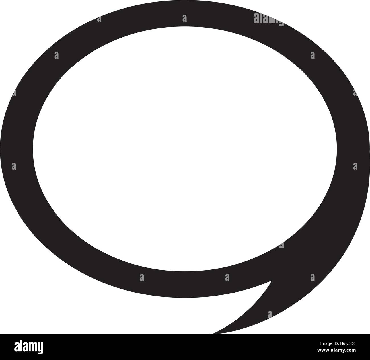 black silhouette dialog with circular form vector illustration Stock ...