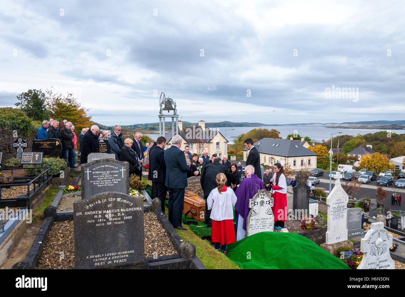 Traditional Roman Catholic funeral in Ardara, County Donegal, Ireland ...