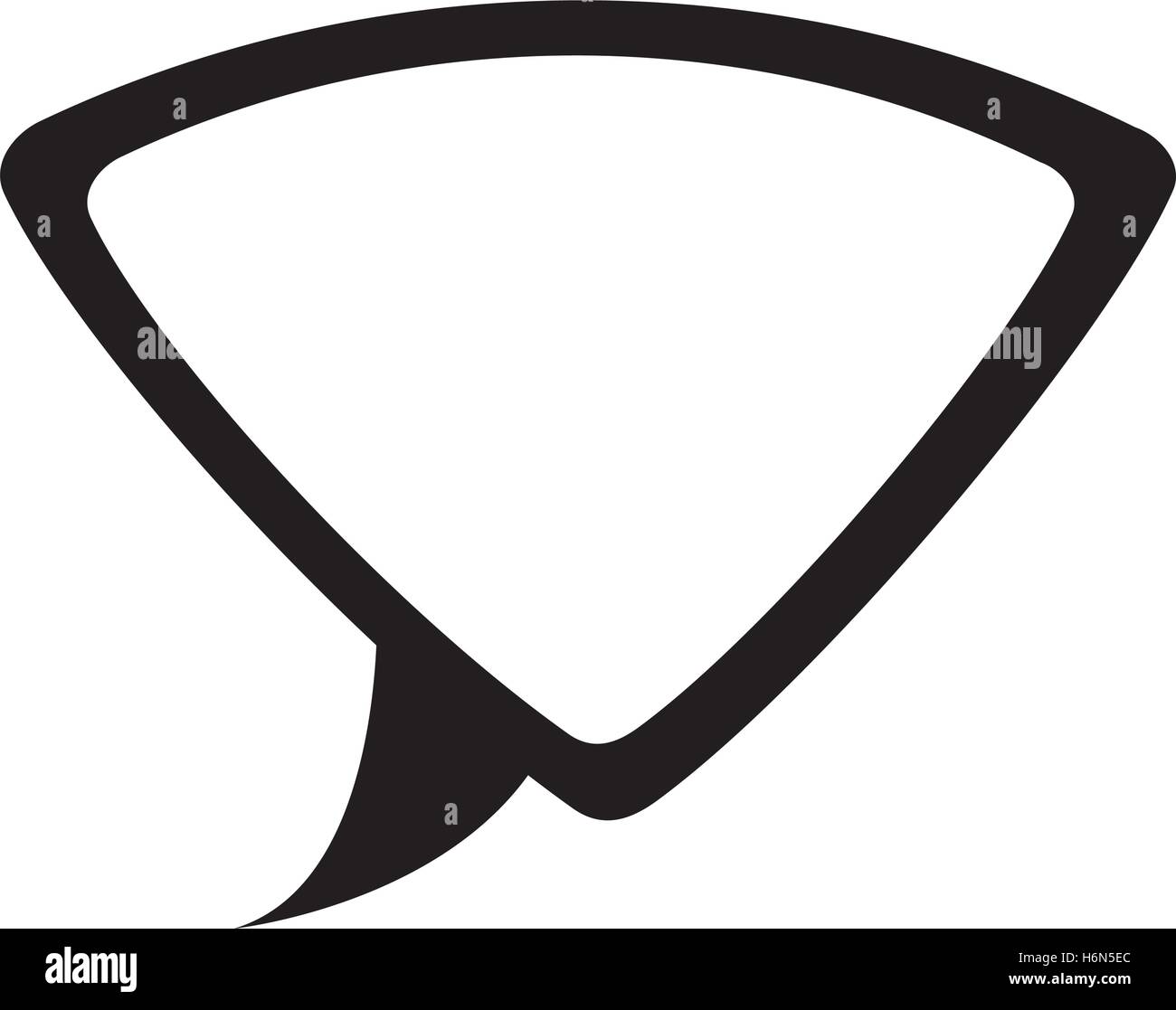 black silhouette dialog with triangle shape vector illustration Stock ...