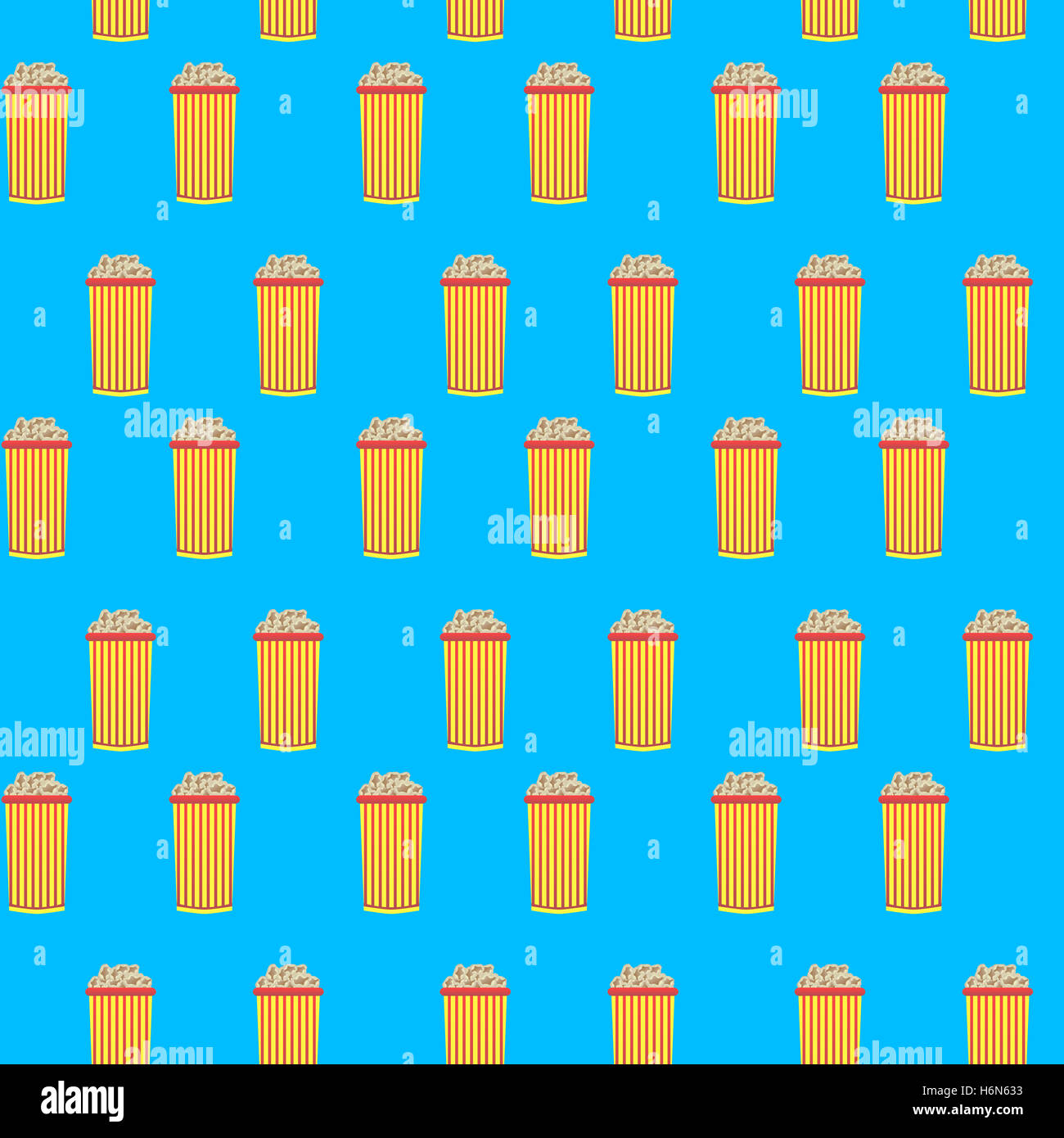 Popcorn cinema seamless pattern. Pop corn box and cinema pop corn ...