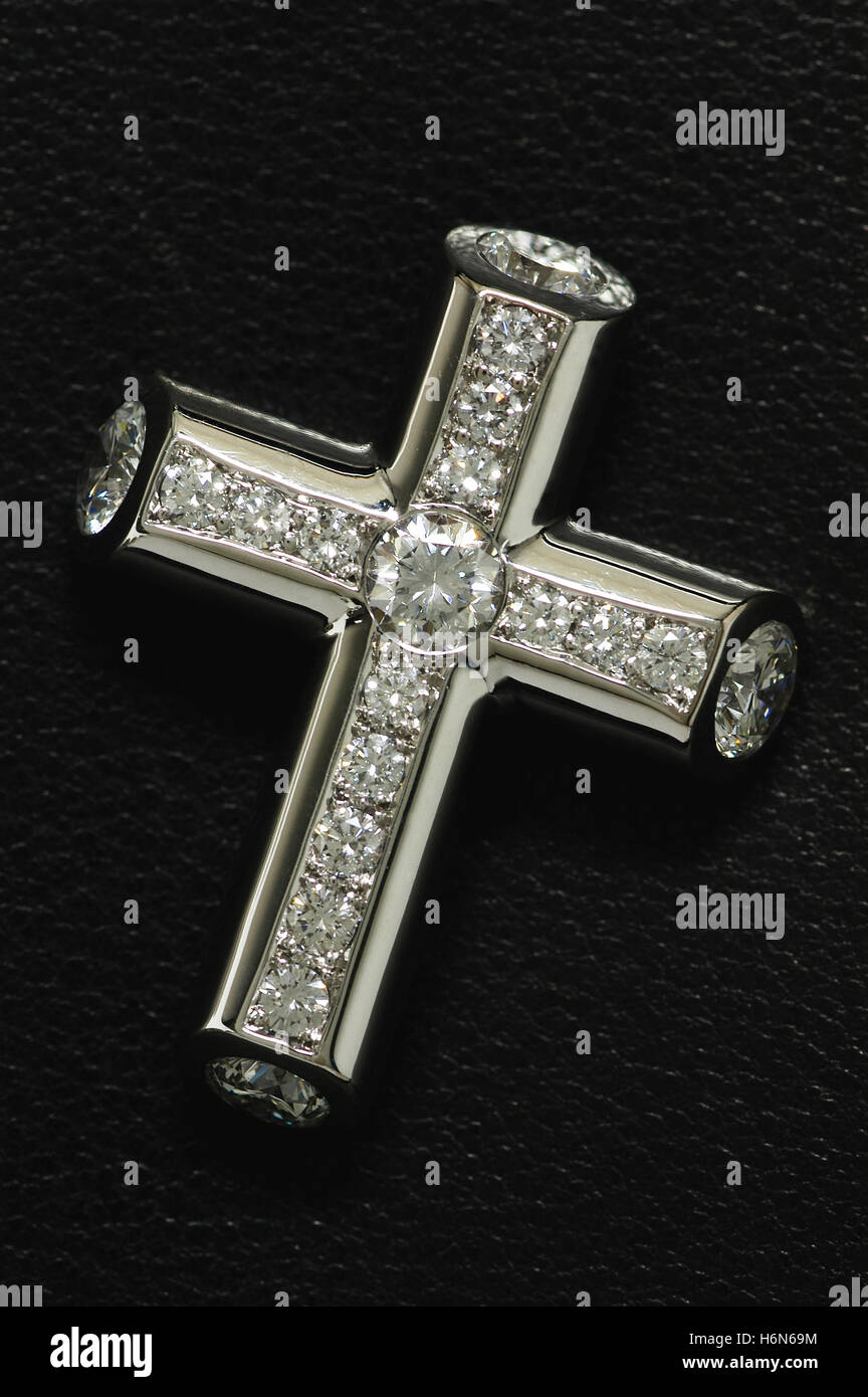 brilliant cross in pavÃ© Stock Photo - Alamy