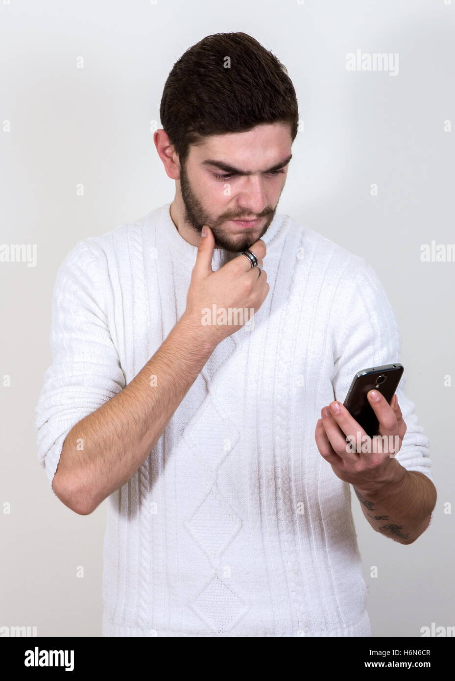 handsome man with the phone Stock Photo - Alamy