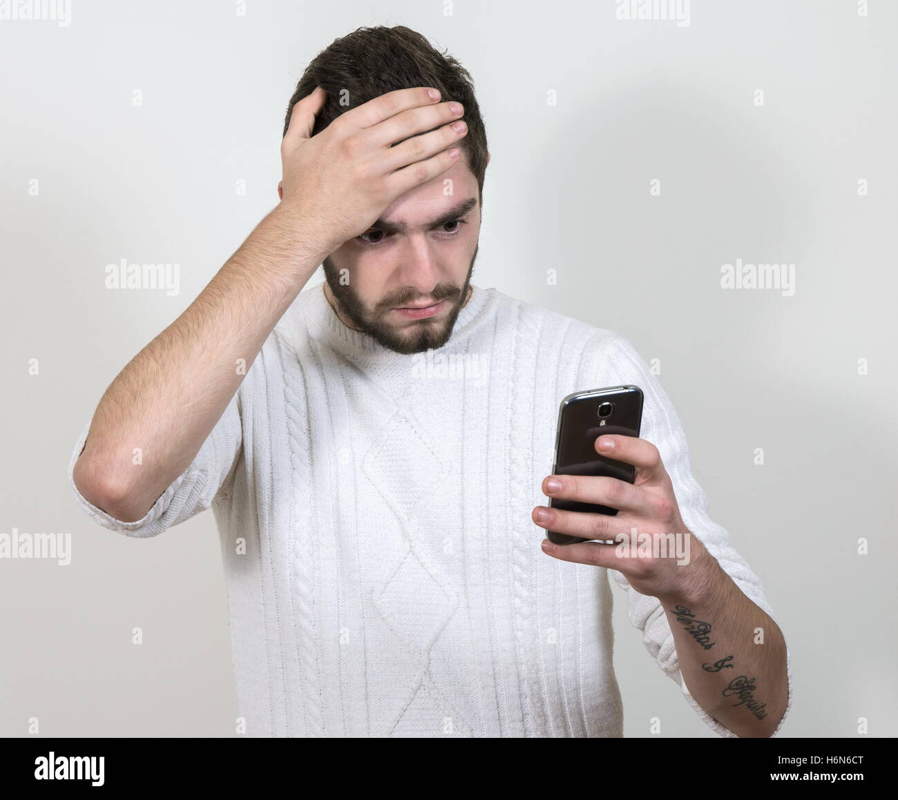 handsome man with the phone Stock Photo - Alamy