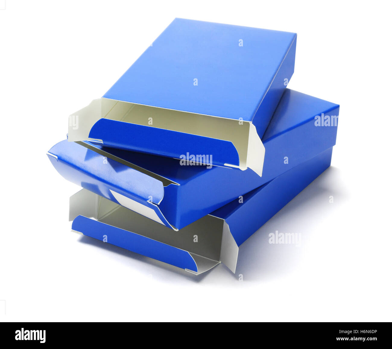 Stack of Empty Cardboard Medicine Boxes on White Background Stock Photo ...