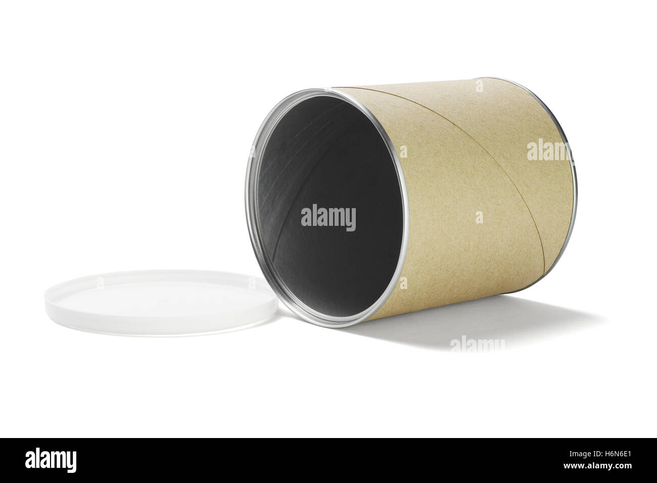 Empty Paper Cardboard Container Lying on White Background Stock Photo ...