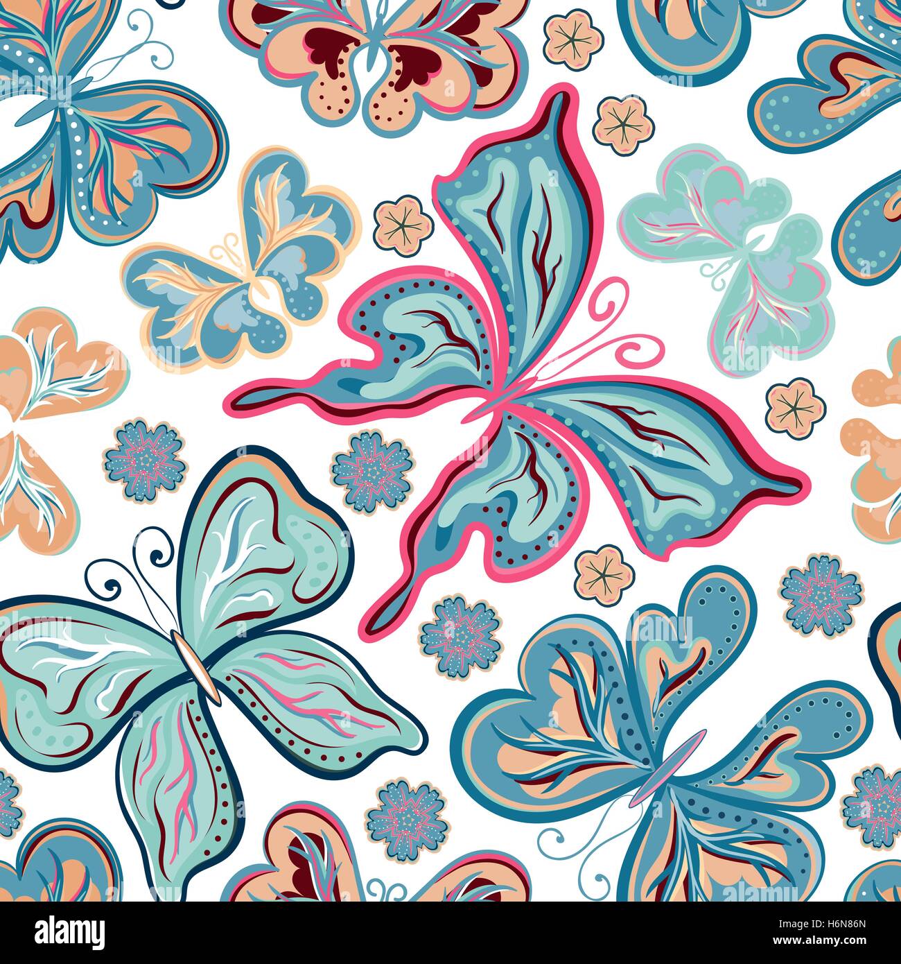 Seamless colorful butterfly pattern. Vector illustration Stock Vector ... Seamless colorful butterfly pattern. Vector illustration Stock Vector ...