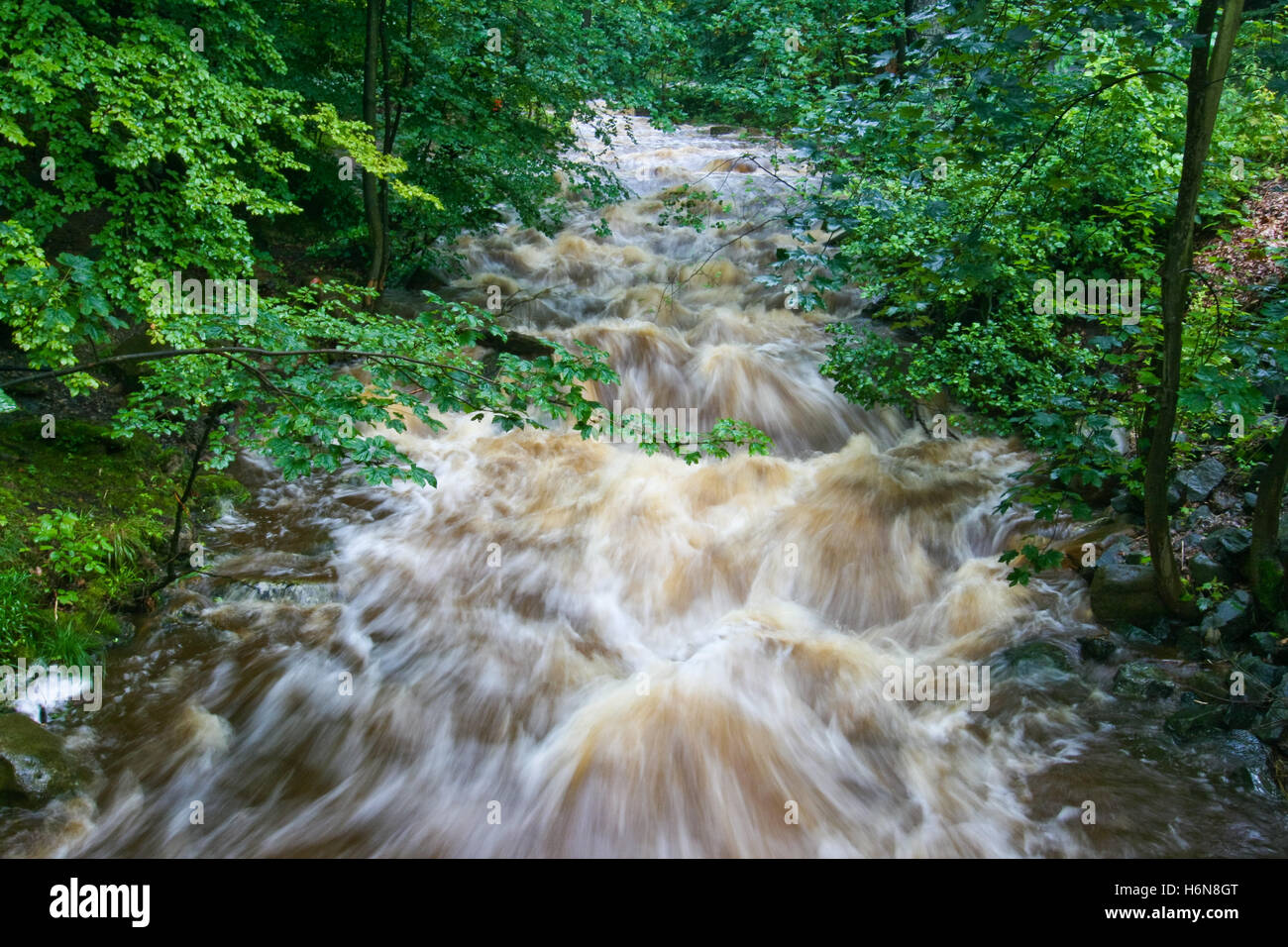 mountain stream in flood Stock Photo - Alamy