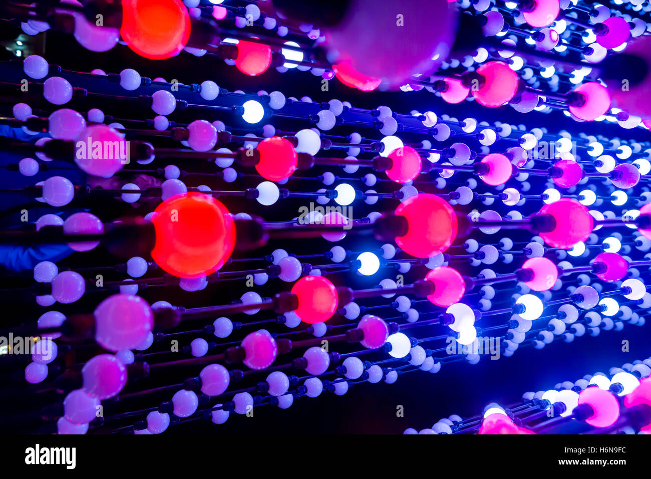 abstract points of light, fantasy abstract technology background, Light ...