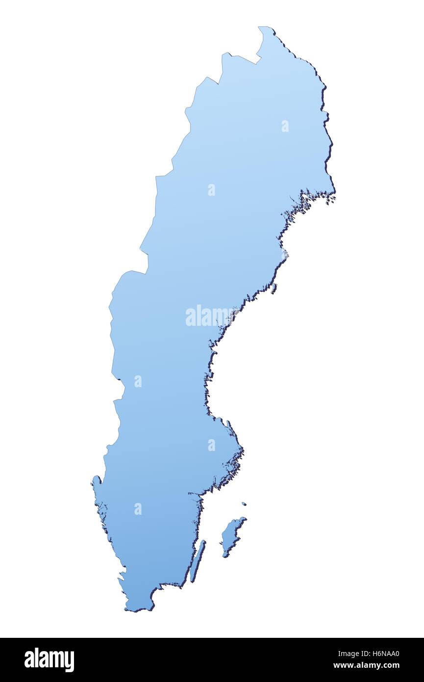 Sweden outline map Cut Out Stock Images & Pictures - Alamy