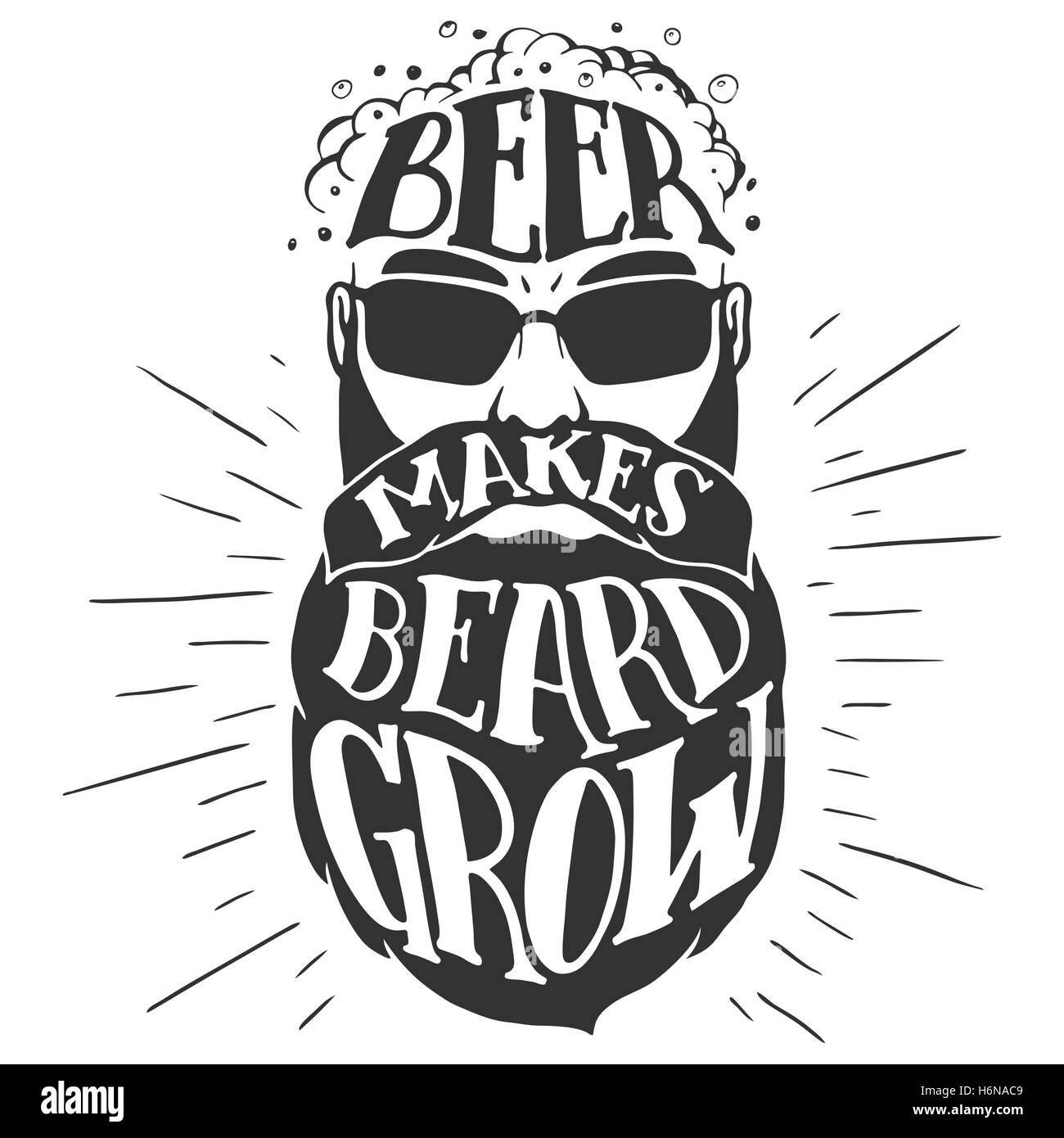 Grow a beard Stock Vector Images - Alamy